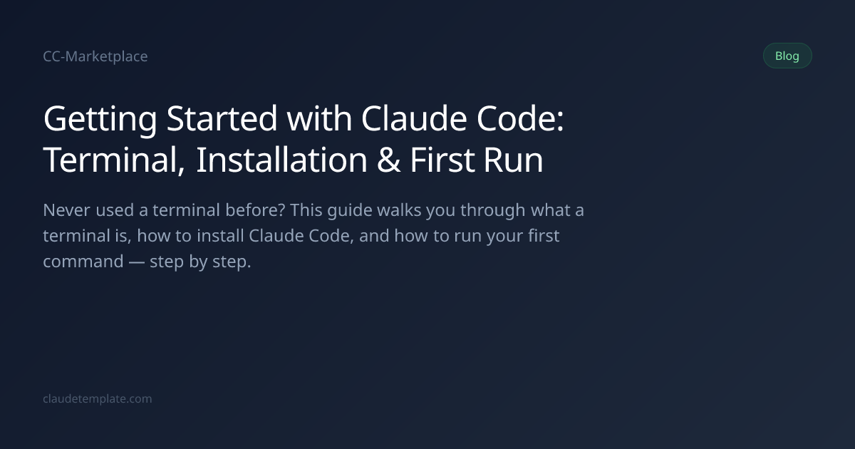 Getting Started with Claude Code: Terminal, Installation & First Run ...